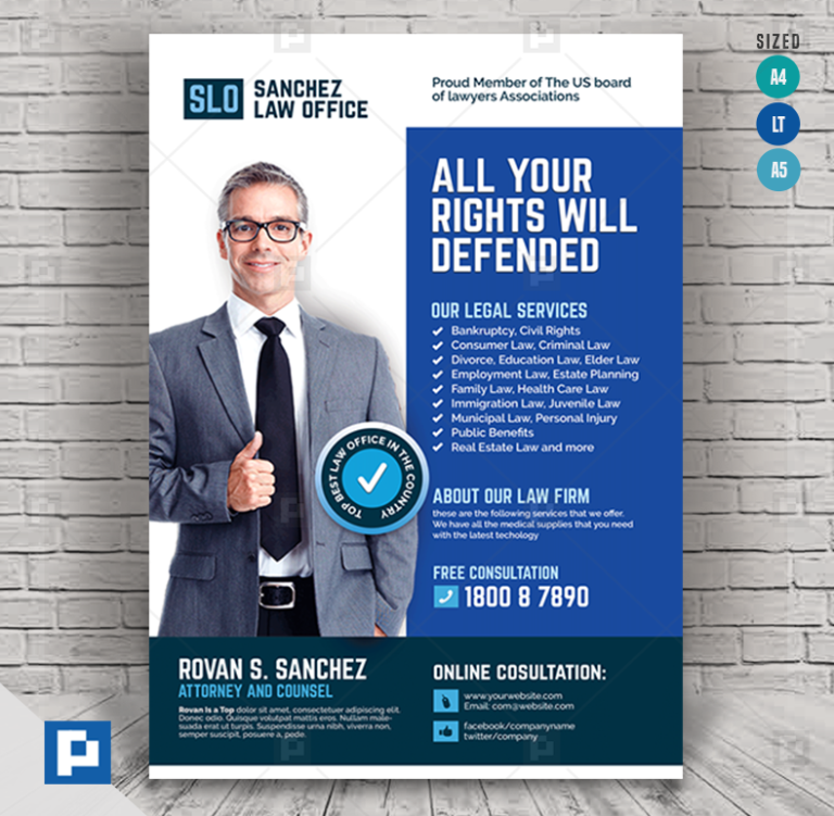 Law Firm and Law Office Flyer - PSDPixel