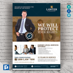 Legal and Law Services Flyer - PSDPixel