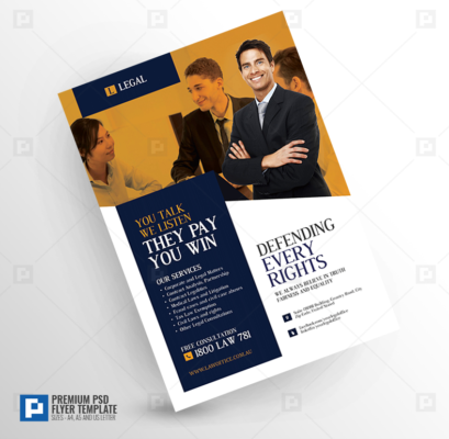 Legal and Law Services Flyer - PSDPixel