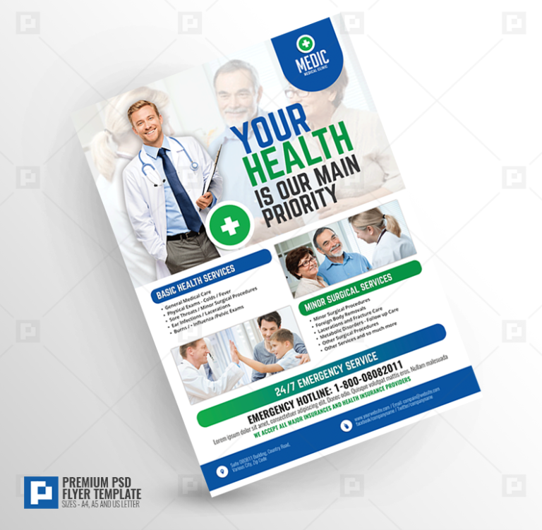 Medical Clinic Promotional Flyer - PSDPixel