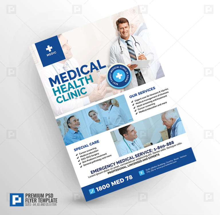 Medical Clinic Services Flyer - PSDPixel