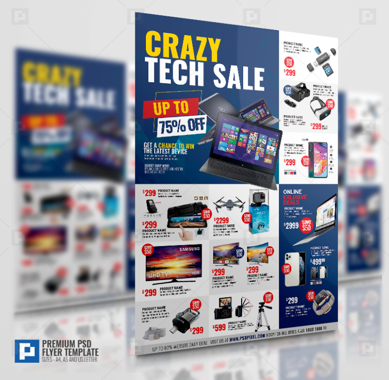 Multipurpose Device Sale Flyer - PSDPixel