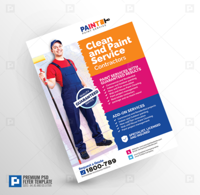 Paint Service and maintenance Flyer - PSDPixel