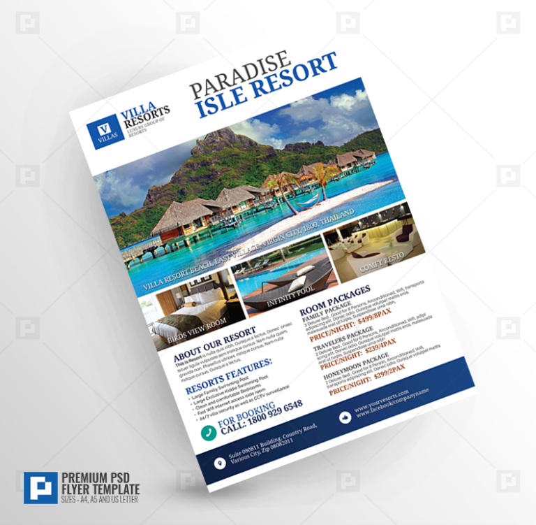 Resort Promotional Flyer - PSDPixel