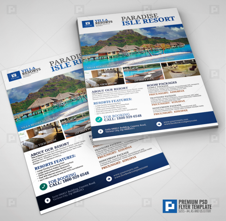 Resort Promotional Flyer - PSDPixel