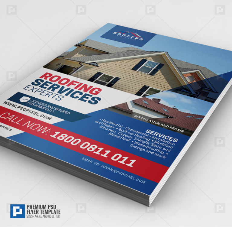 Roofing Experts Promotional Flyer - PSDPixel