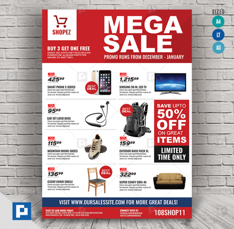 Sales and Promotional Flyer - PSDPixel