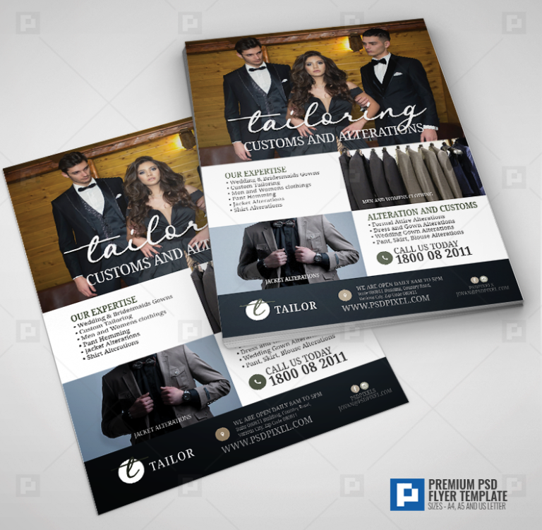 Tailor Shop Services Flyer - PSDPixel