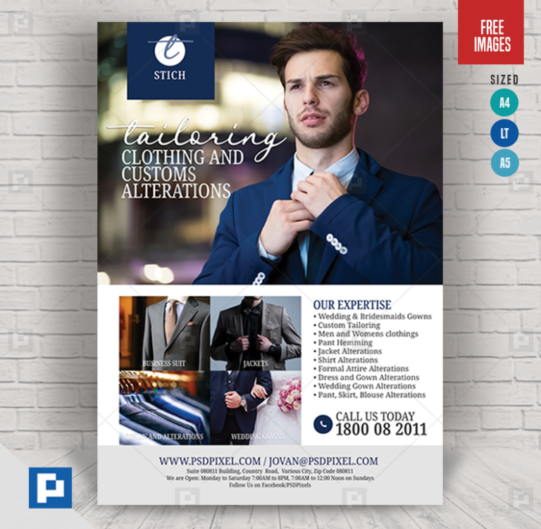 Tailoring Services Flyer - PSDPixel