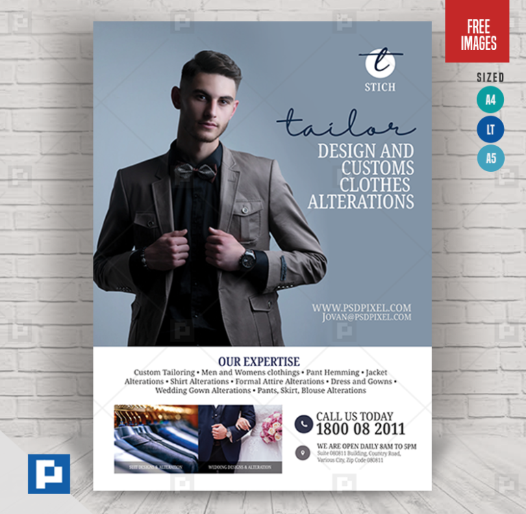 Tailoring Services Promotional Flyer - PSDPixel