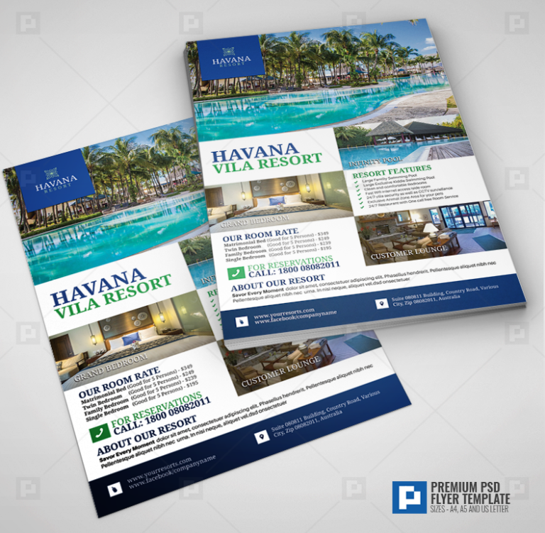 Vacational Resort Flyer - PSDPixel