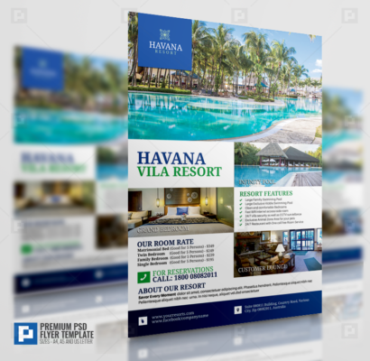 Vacational Resort Flyer - PSDPixel
