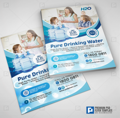Water Refilling Company promotional Flyer - PSDPixel