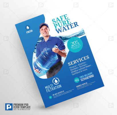 Water Refilling Station Flyer - PSDPixel