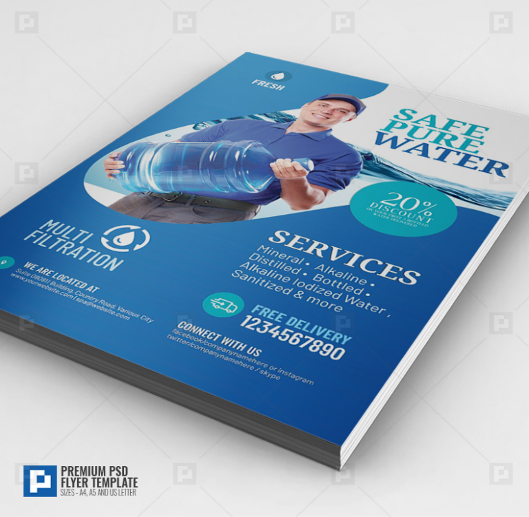 Water Refilling Station Flyer - PSDPixel