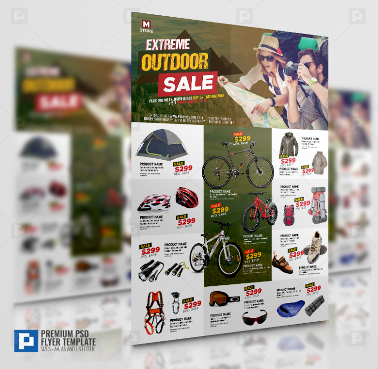 Adventure and Outdoor Store Flyer - PSDPixel