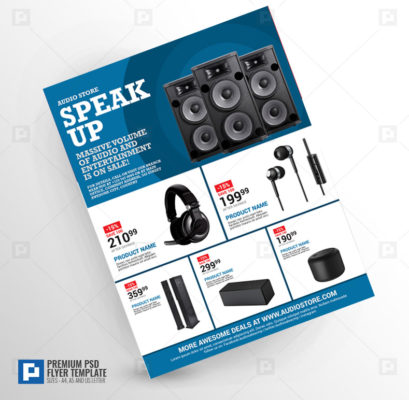 Audio Promo Sale Flyer - PSDPixel