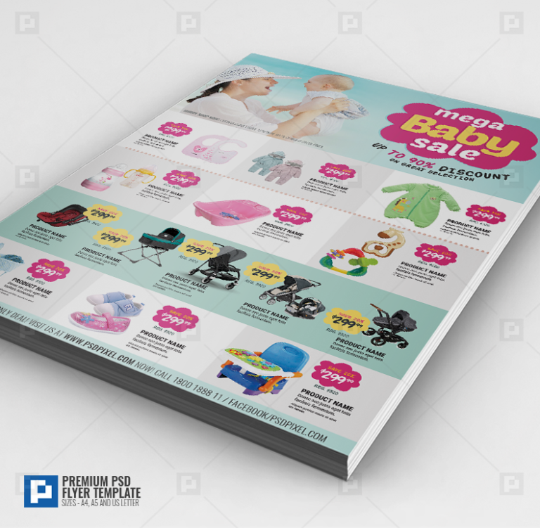 Baby Sale Promotional Flyer - PSDPixel
