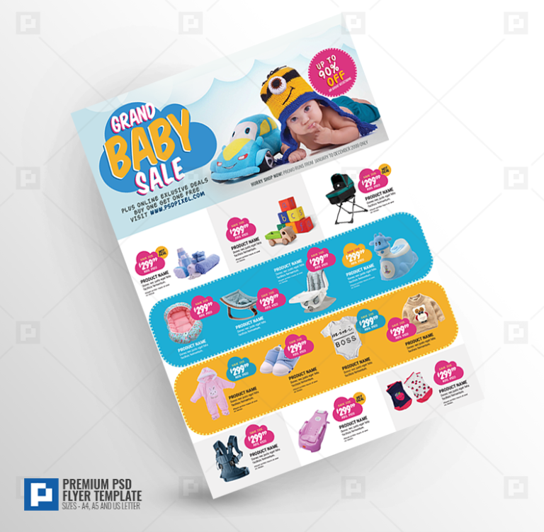 Baby Store Sales Flyer - PSDPixel