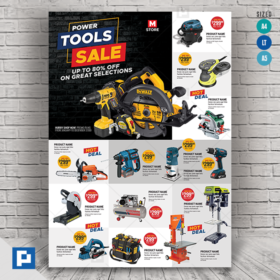 Power Tools Sales Flyer - PSDPixel
