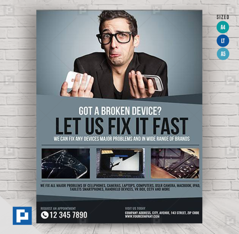 Gadget Fix Flyer - PSDPixel