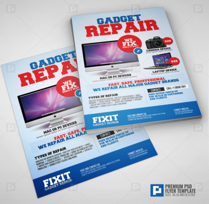 Electronic Gadget Repair Flyer - PSDPixel