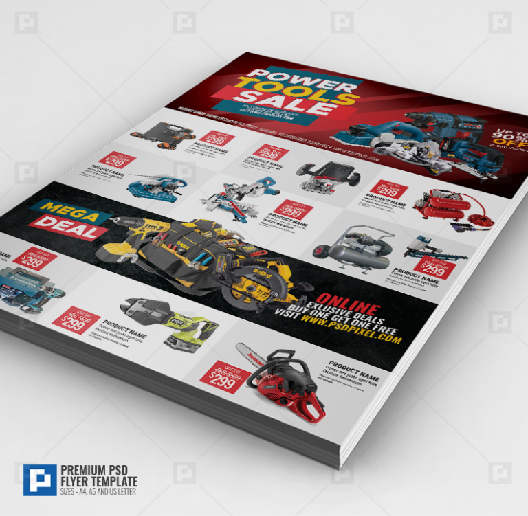 Power Tools Promotional Flyer - PSDPixel