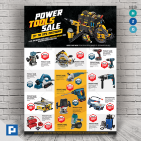 Power Tools Promotional Flyer - PSDPixel