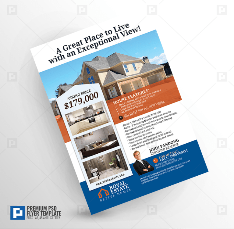 Real Estate Listing Ads Flyer - PSDPixel