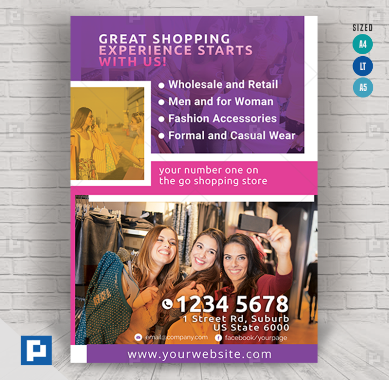 Retail and Shopping Center Flyer - PSDPixel