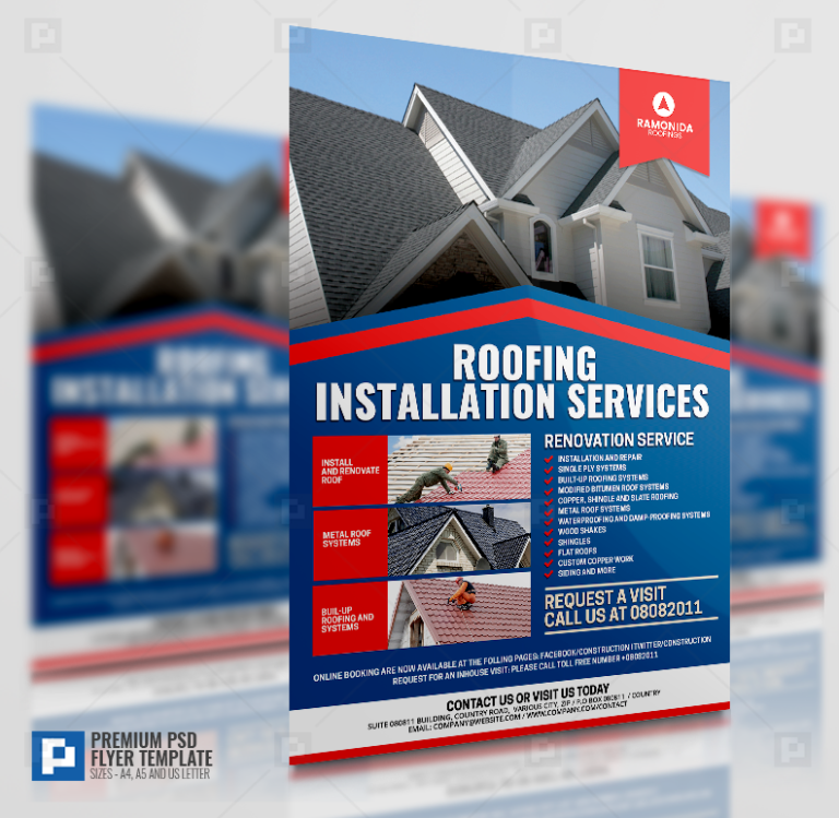 Roofing Services Flyer - PSDPixel