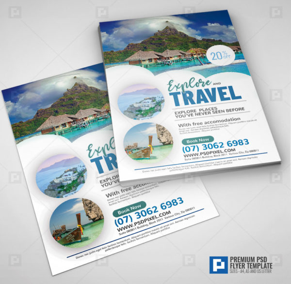 Travel and Booking Services Flyer - PSDPixel