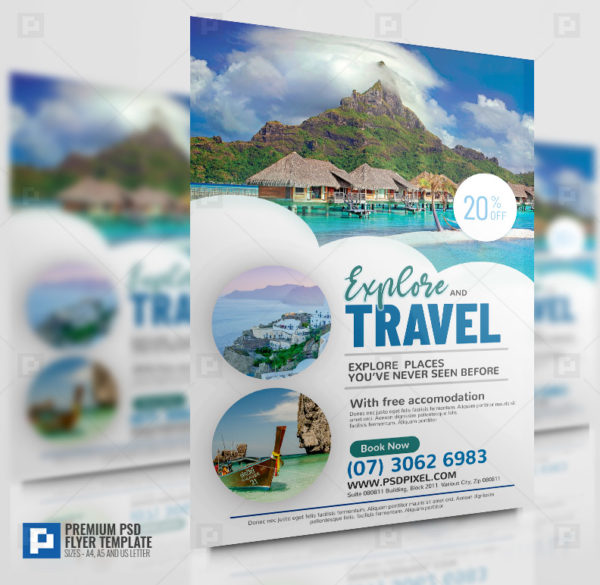 Travel and Booking Services Flyer - PSDPixel