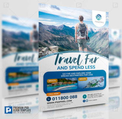 Travel and Explore Services Flyer - PSDPixel