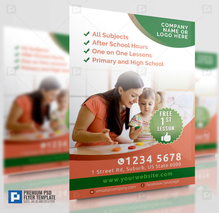 Tutoring Services Flyer - PSDPixel