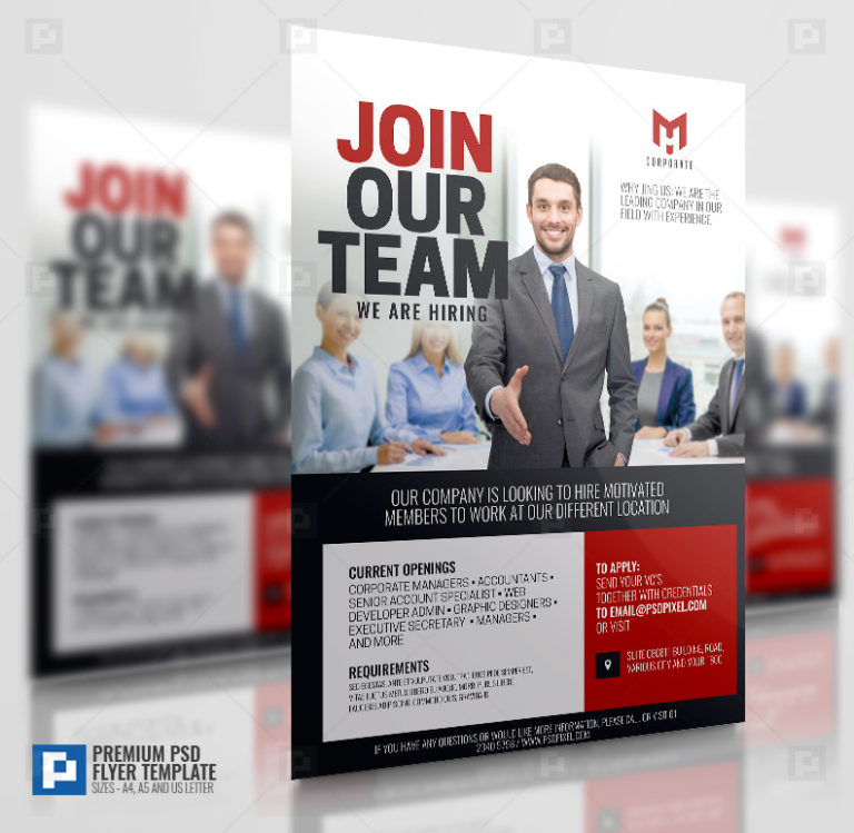 Hiring Announcement Flyer - PSDPixel