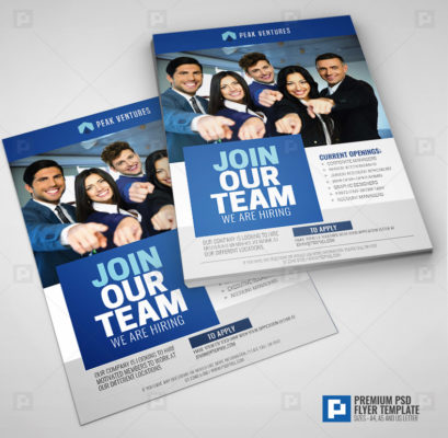 Hiring and Recruitment Flyer - PSDPixel
