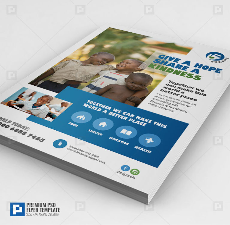 Charity Foundation Services Flyer - PSDPixel