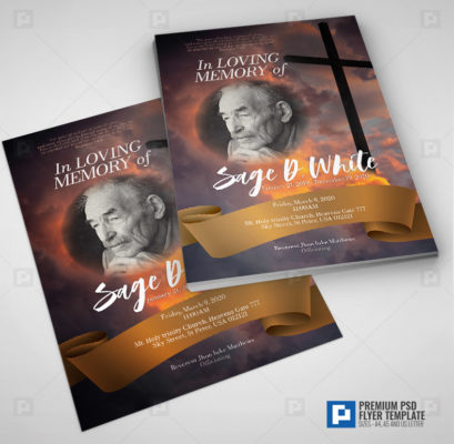 Internment and Memorial Program Flyer - PSDPixel