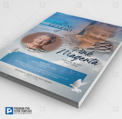 Memorial Service Program Flyer - PSDPixel