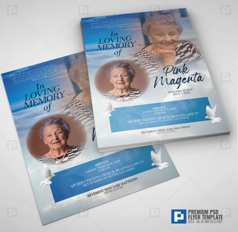 Memorial Service Program Flyer - PSDPixel