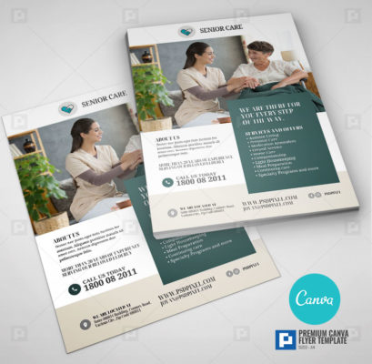 Senior Care Program Canva Flyer - PSDPixel